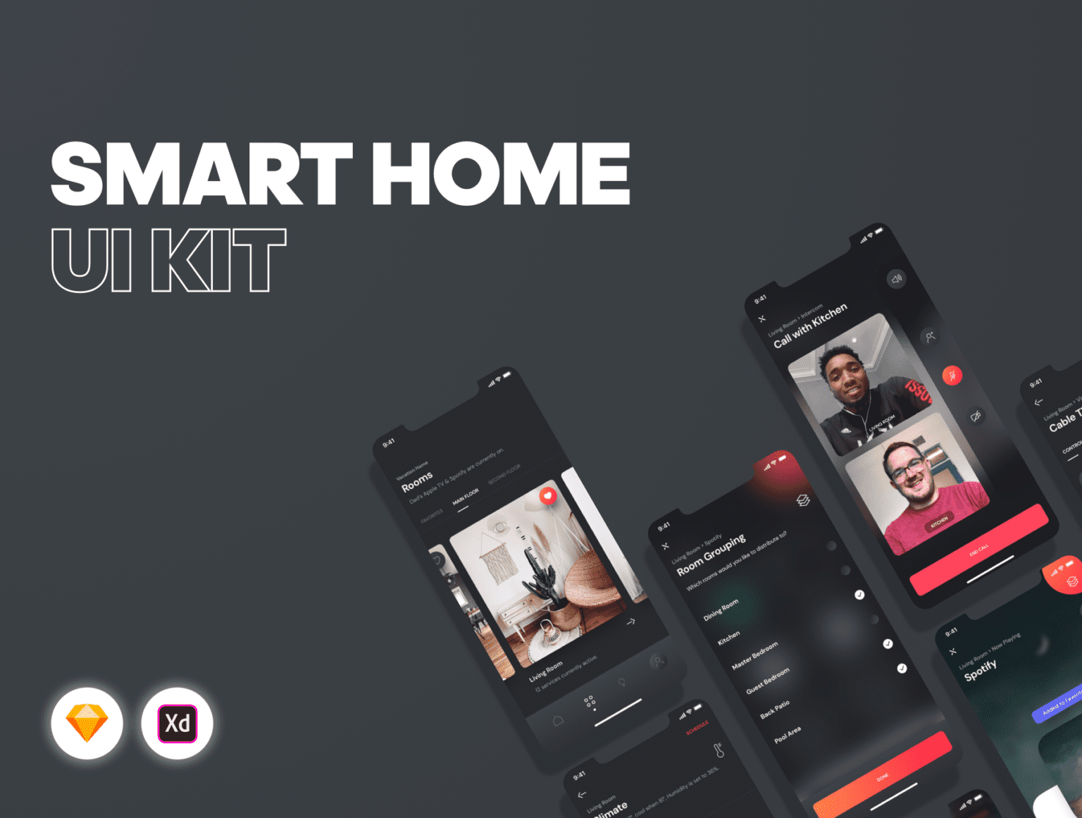 Smart Home Automation UI Kit • DQODE